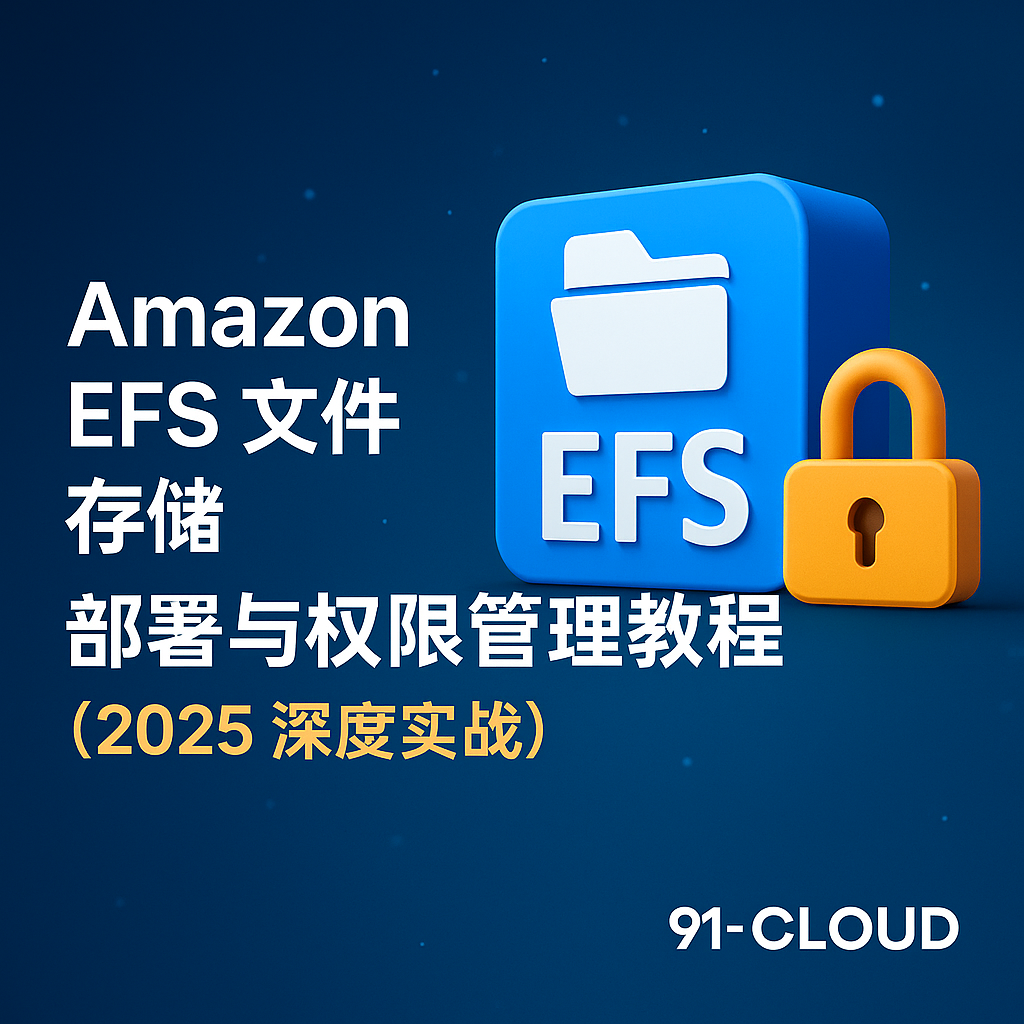Amazon EFS 文件存储部署与权限管理教程（2025 最新指南） - 国际云全球核代 91CLOUD